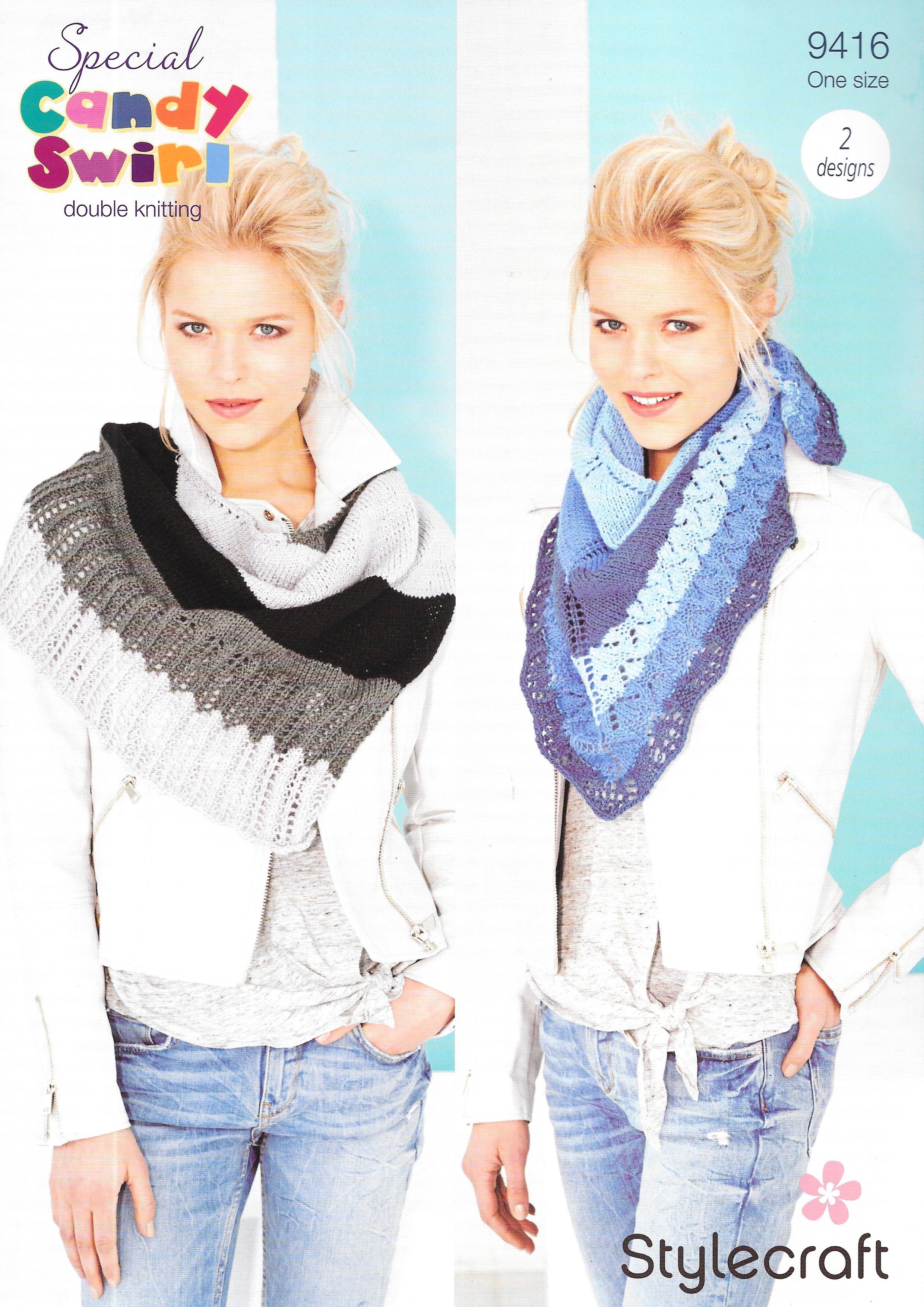 9416 Stylecraft Shawls. Double Knitting Yarn knitting pattern – Wool ...