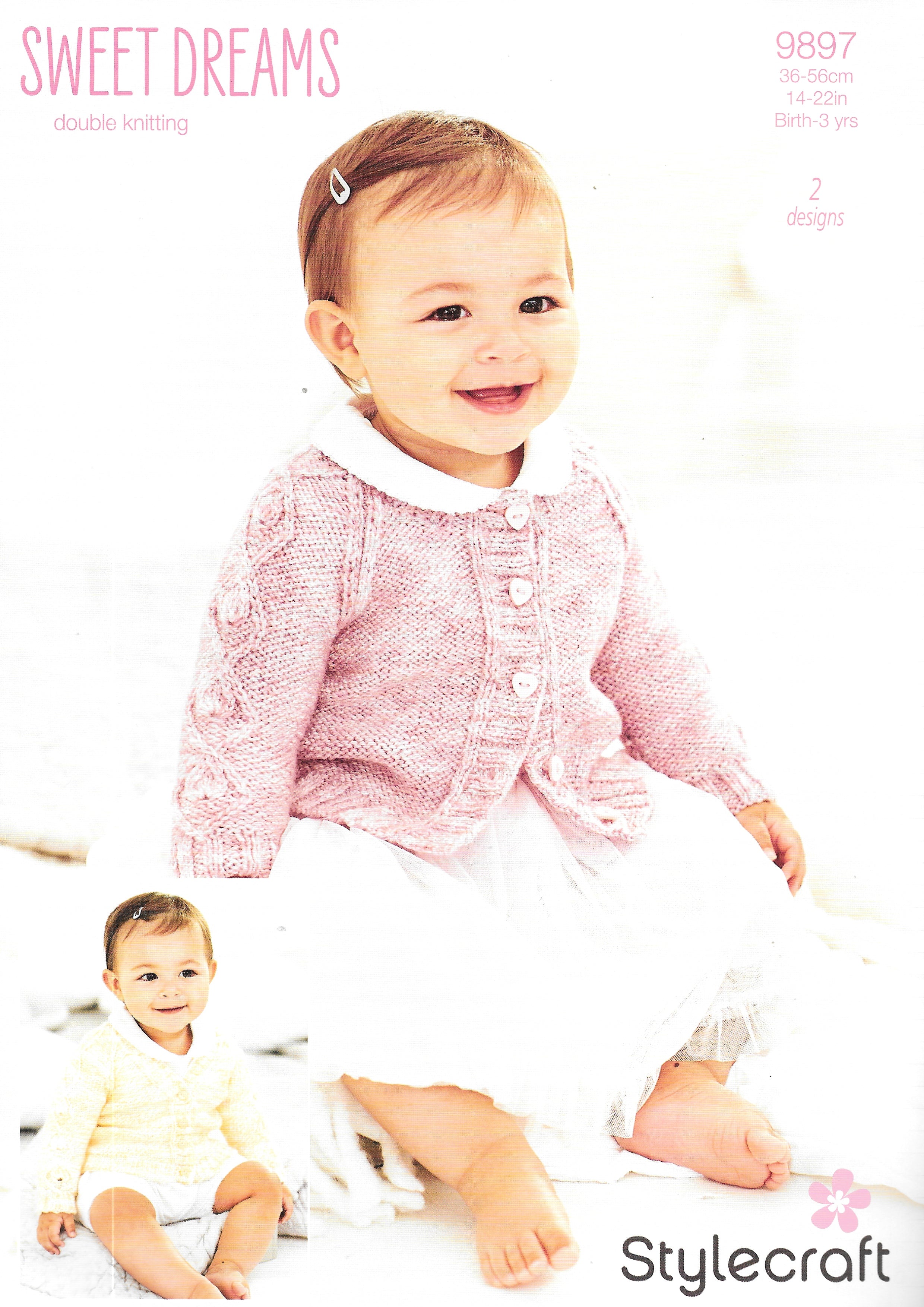 9897 Stylecraft knitting pattern. Child's Cardigans. Double Knitting ...