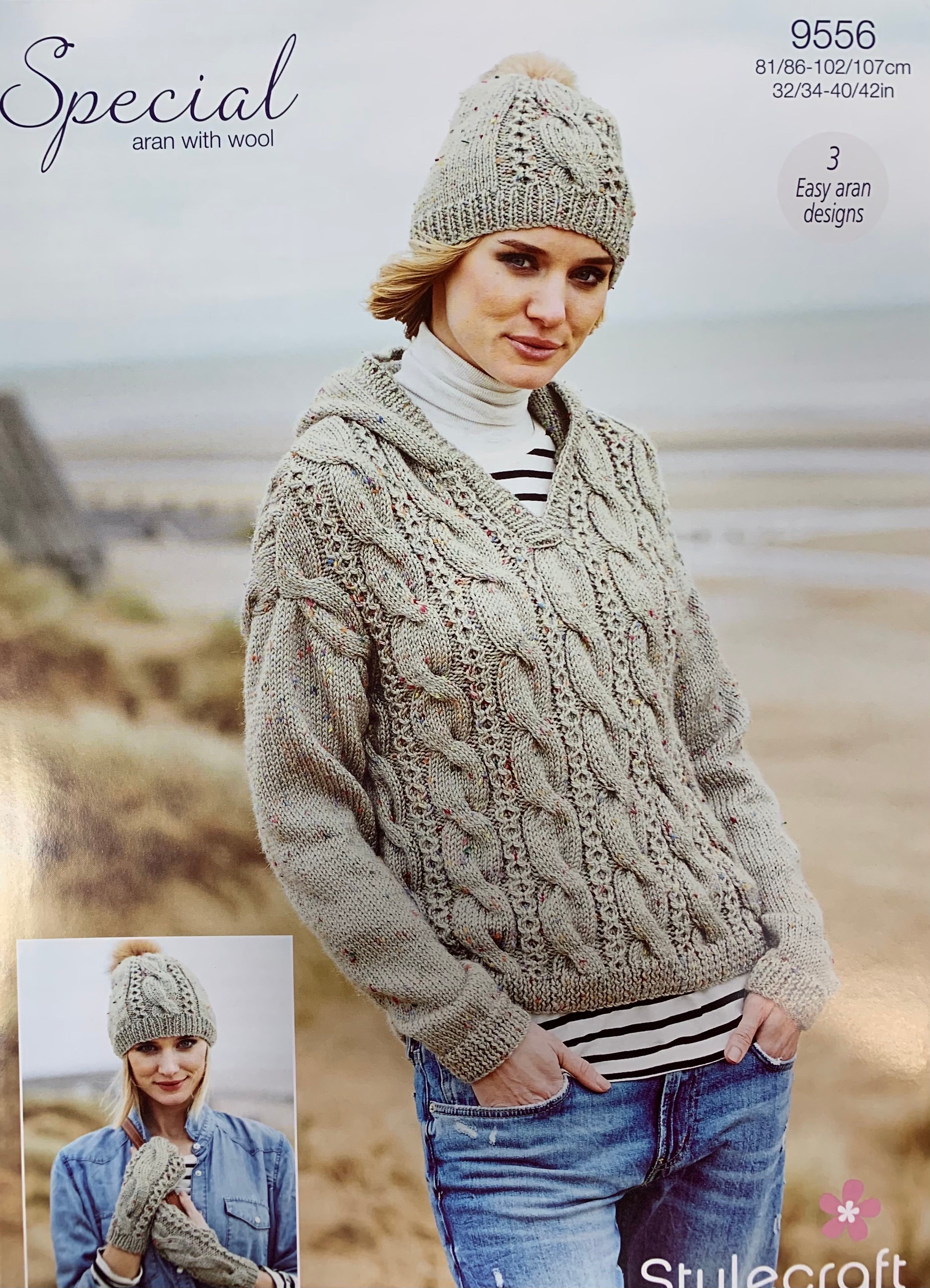 Stylecraft 9556 Aran Ladies Sweater knitting pattern – Wool And Much ...