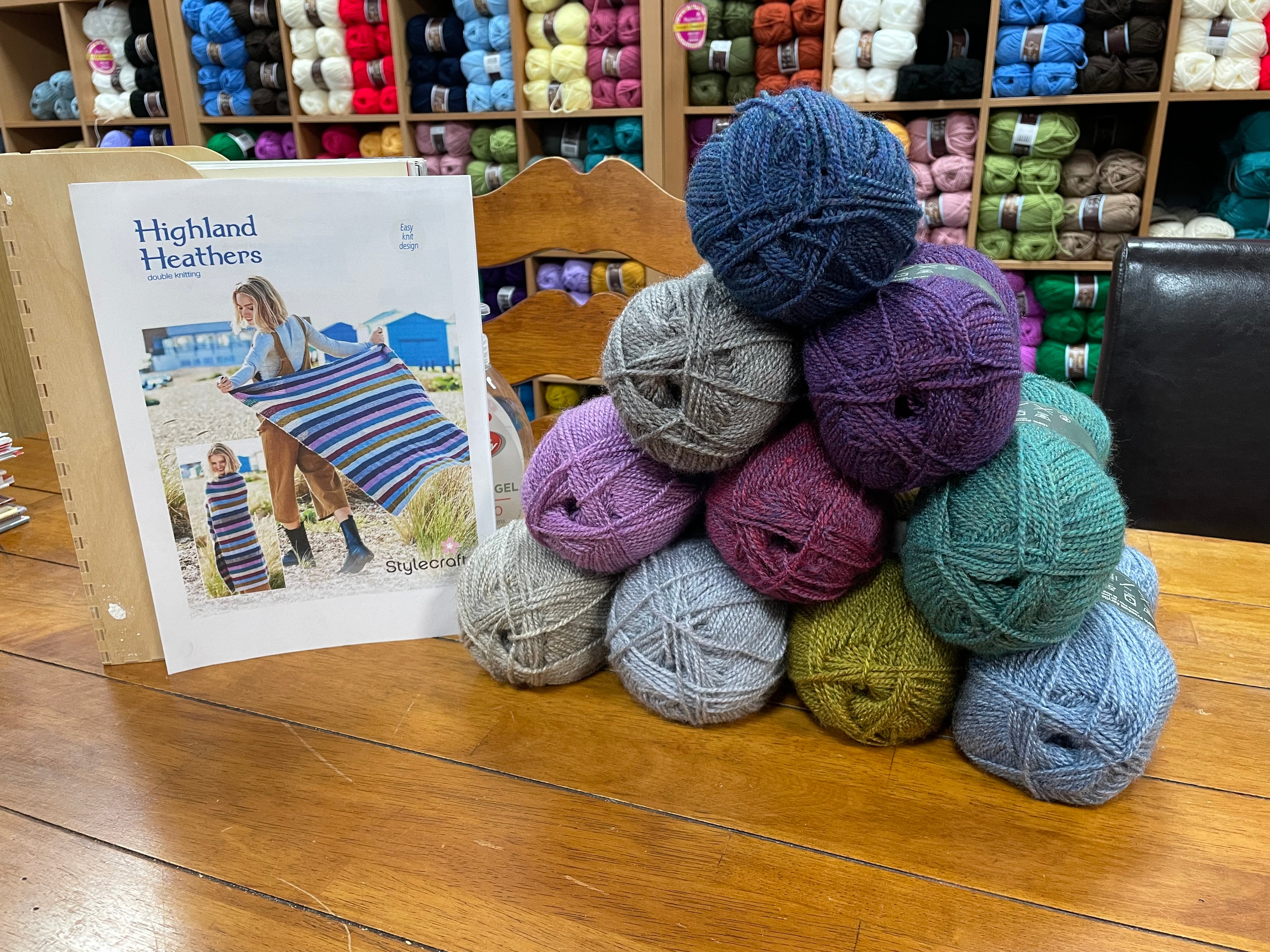 Stylecraft Highland Heather Stripey Blanket Pack – Wool And Much Much More