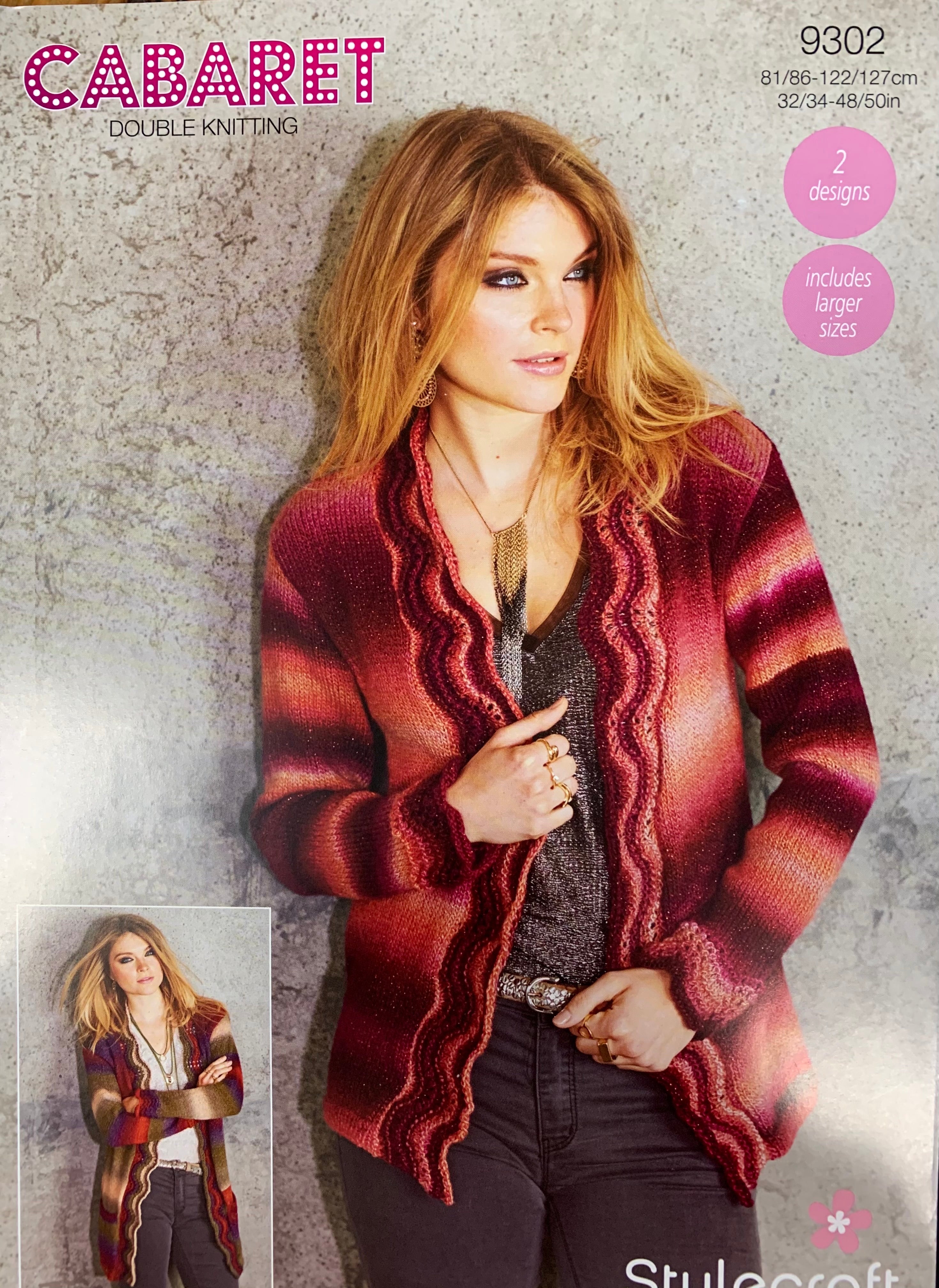 9302 Stylecraft Cabaret dk ladies cardigans knitting pattern – Wool And ...