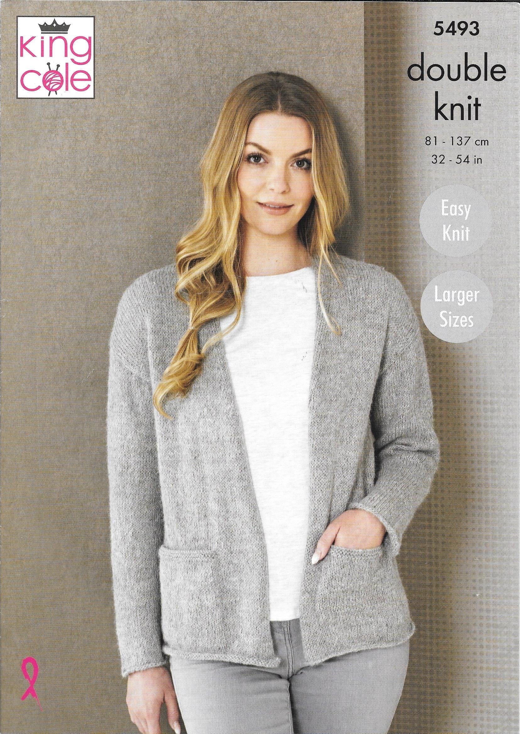 5493 King Cole Natural Alpaca dk ladies jackets knitting pattern – Wool ...