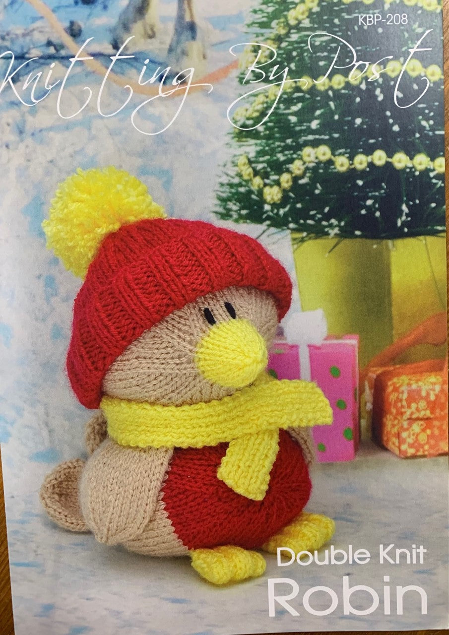 KBP-208 Robin Soft Toy DK Knitting pattern – Wool And Much Much More